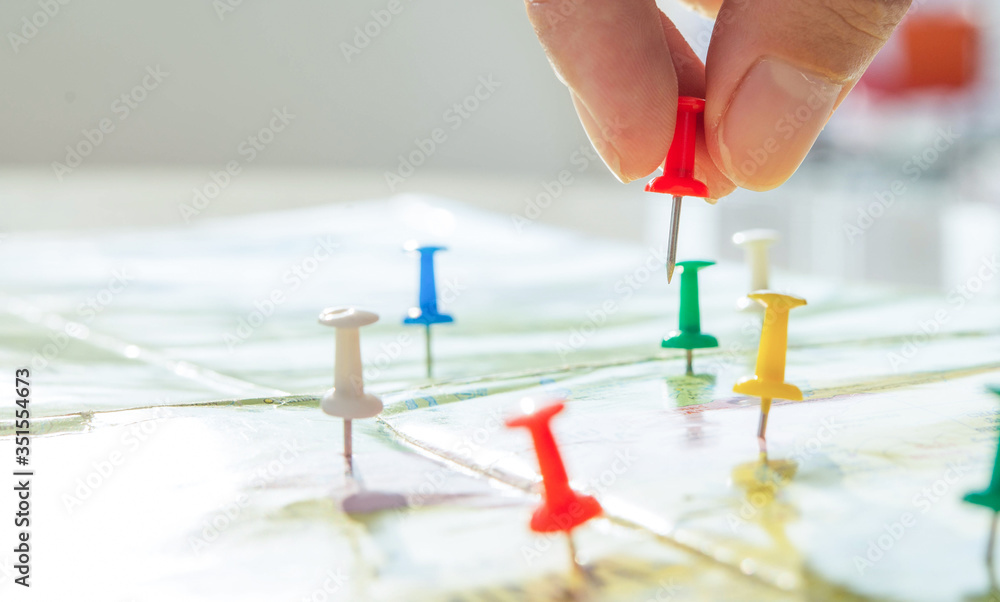 Pin Multiple Points On The Map Target Many Things Stock Photo Adobe pin-multiple-points-on-the-map-target-many-things-stock-photo-adobe