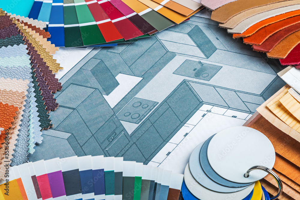 select a color from the color sample pallets in the designer's ...