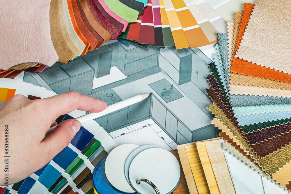 select a color from the color sample pallets in the designer's ...