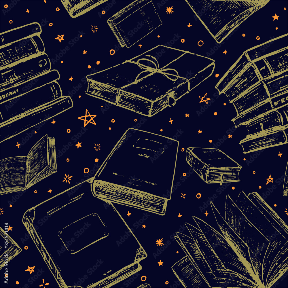 Reading Books Wallpaper Design