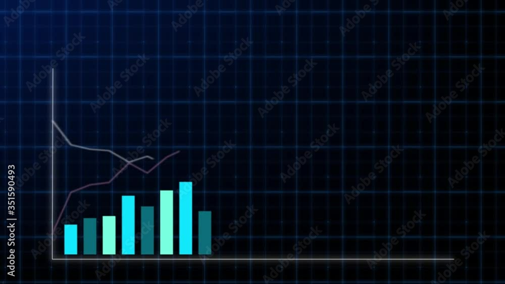 Vidéo Stock Financial data and diagrams showing growing trend. Rising ...