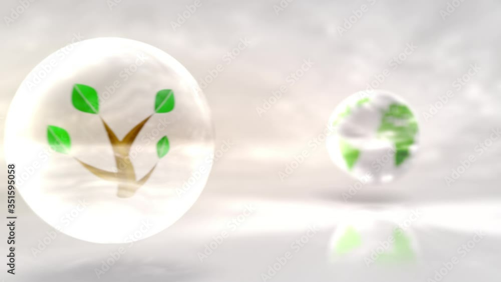 3D rendering for World Environment Day on June 5, 2020. Animation of a ...