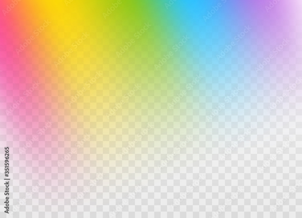 Rainbow gradient design element on transparent background Stock Vector ...