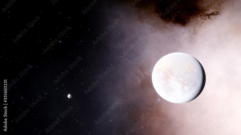 two beautiful planets in space, two planets in space, planets space ...