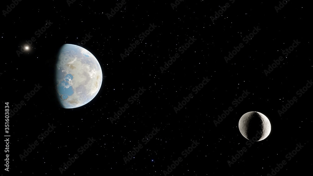 two beautiful planets in space, two planets in space, planets space ...