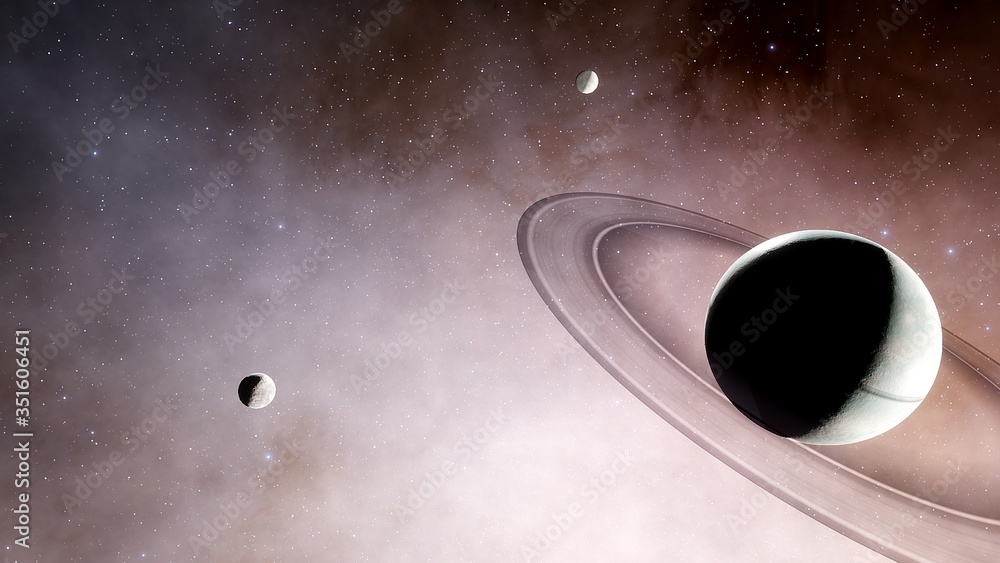 two beautiful planets in space, two planets in space, planets space ...