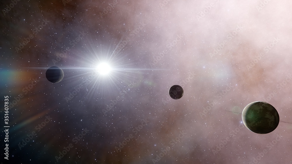 two beautiful planets in space, two planets in space, planets space ...