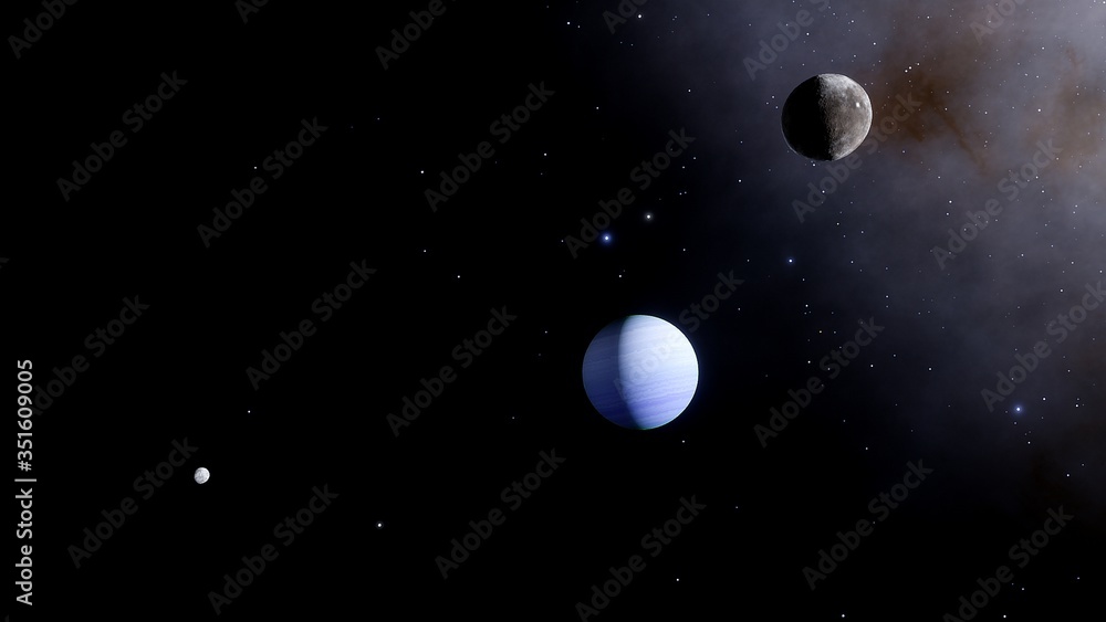 two beautiful planets in space, two planets in space, planets space ...