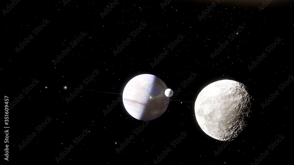 two beautiful planets in space, two planets in space, planets space ...