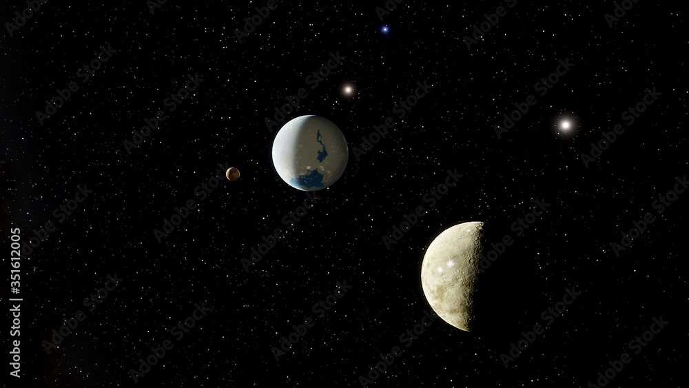 two beautiful planets in space, two planets in space, planets space ...