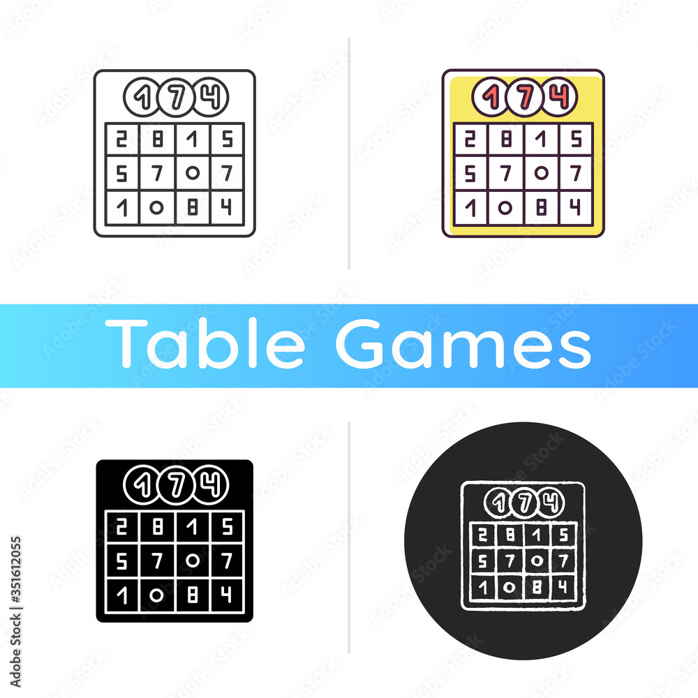 Game of chance icon. Traditional party pastime, old fashioned ...