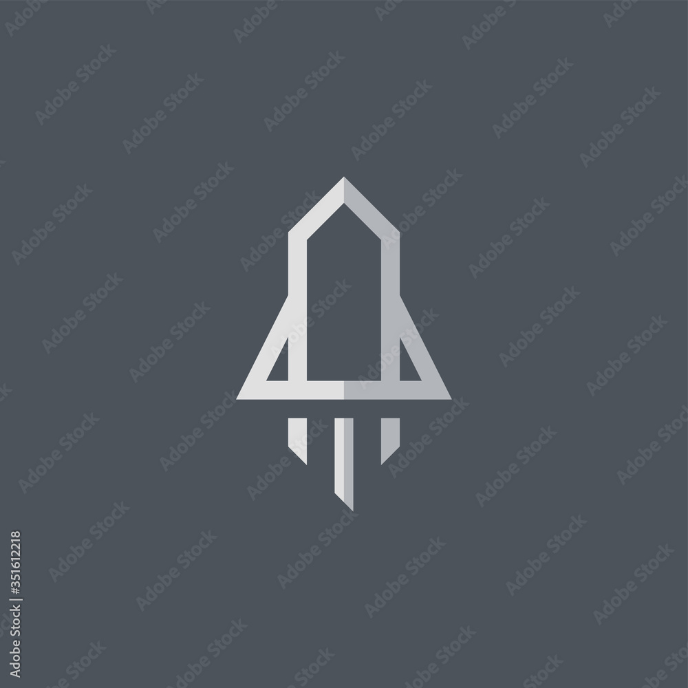 Rocket logo design template vector Stock Vector | Adobe Stock