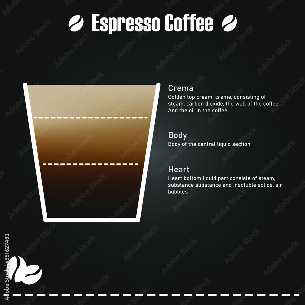 Infographic Espresso components, Espresso coffee has been available for ...