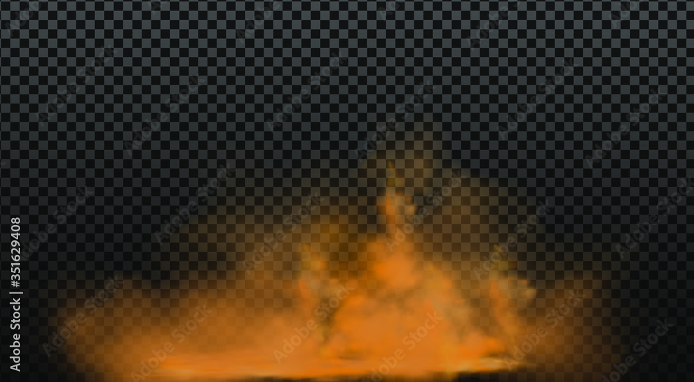 Dust cloud with particles with dirt,cigarette smoke, smog, soil and ...