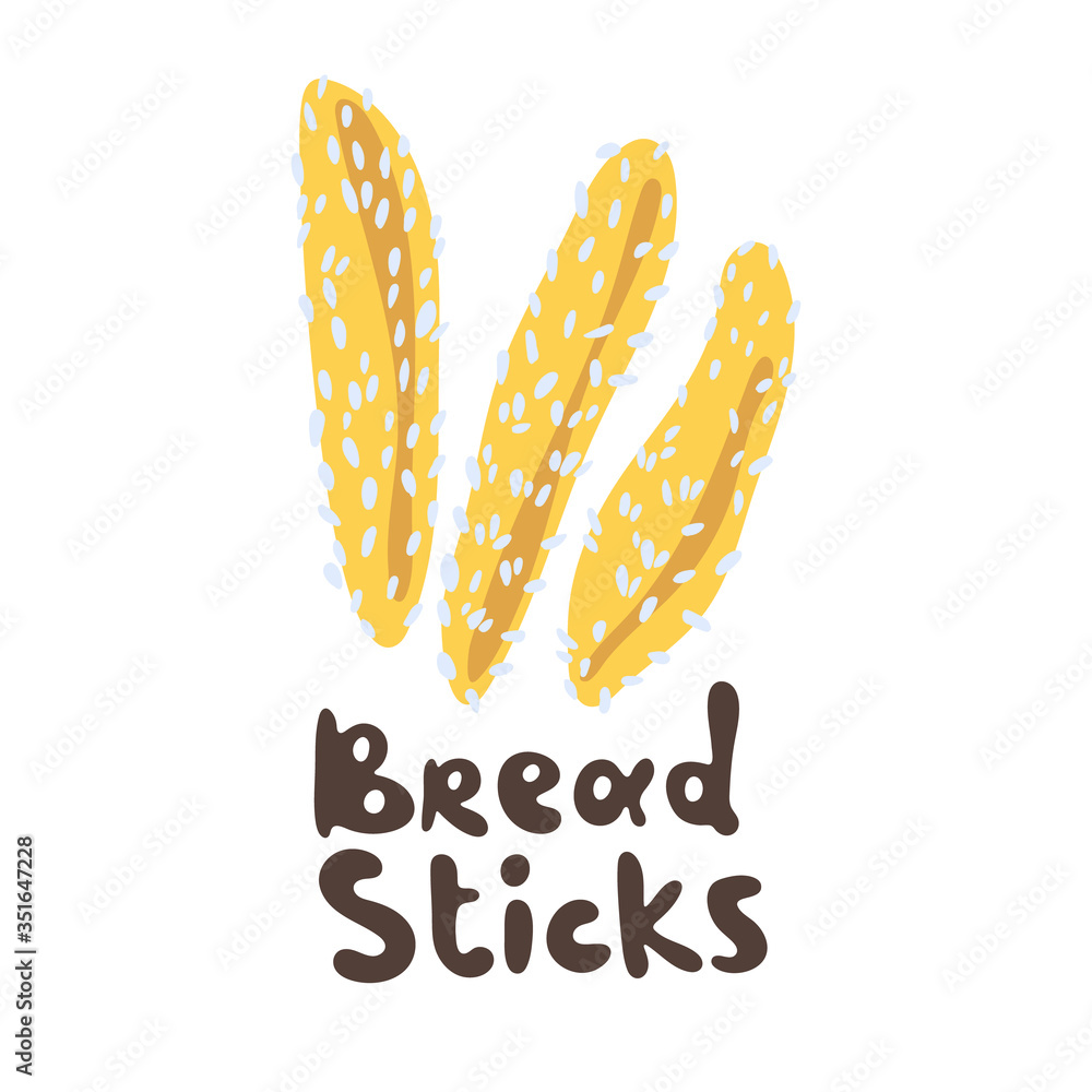 Pretzel salty sticks clipart. Delicious crispy golden bread sticks in ...