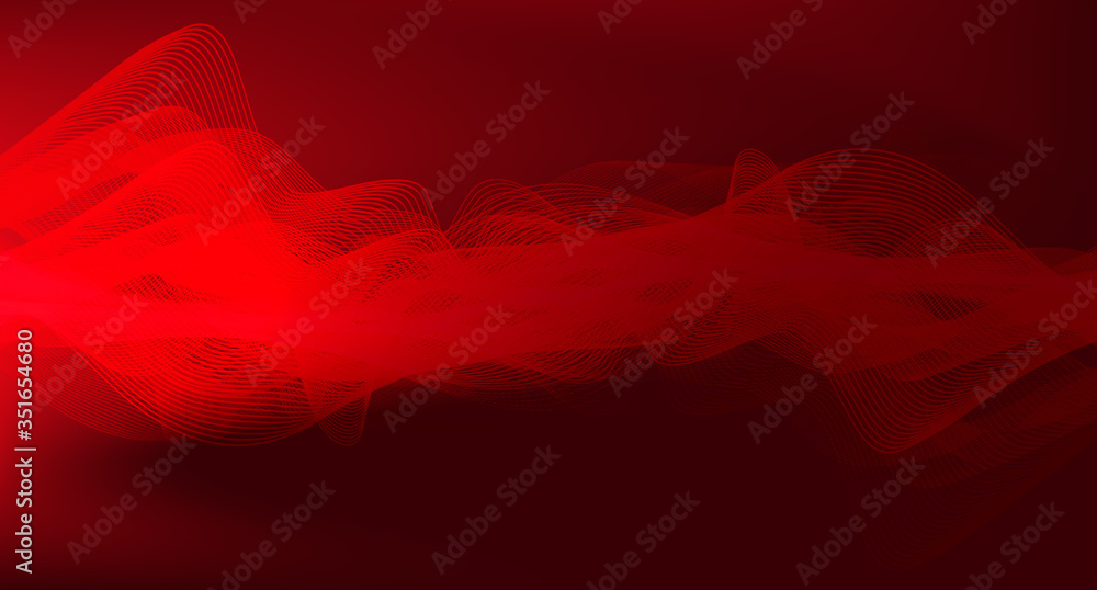 Red Digital Sound Wave Low and Hight richter scale on Black Background ...