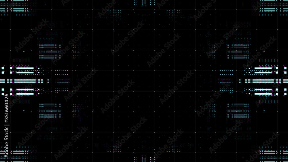 Complex technology background illustration. Multi layered render ...