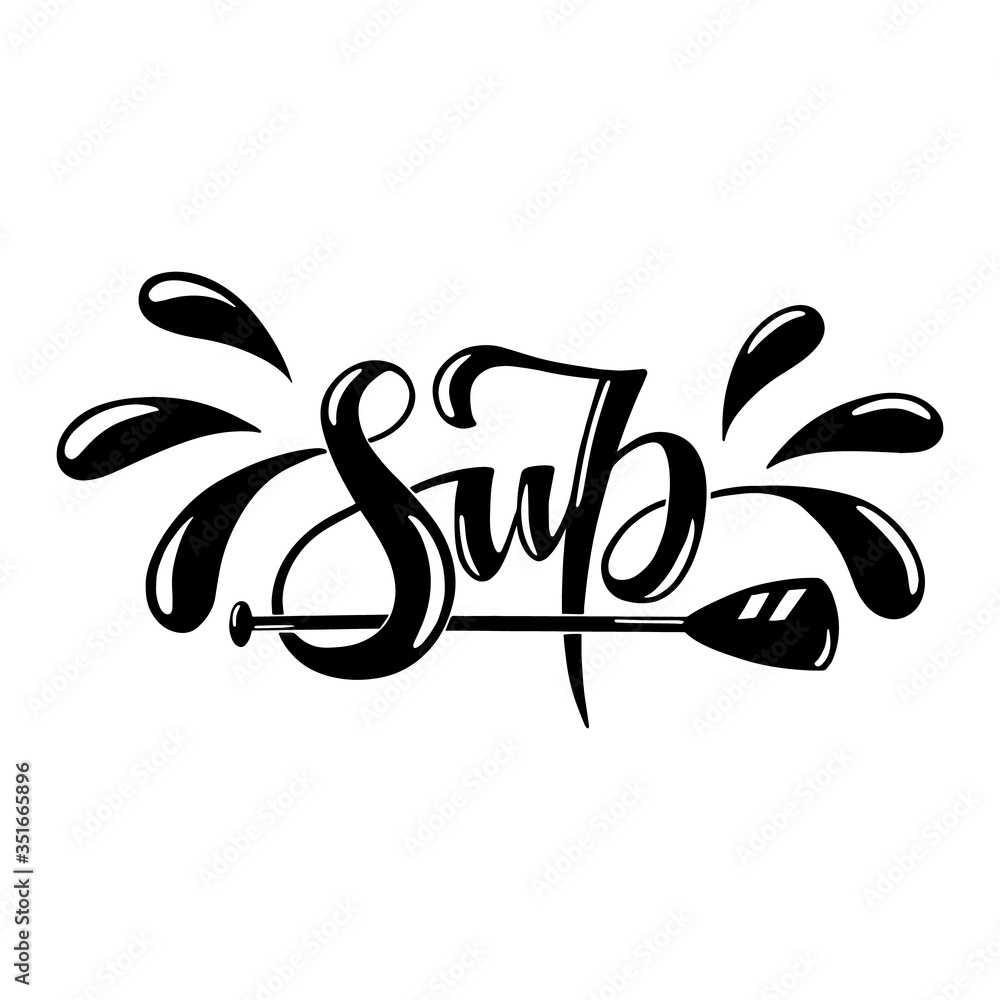Lettering logo vector for sup surf Stock Vector | Adobe Stock