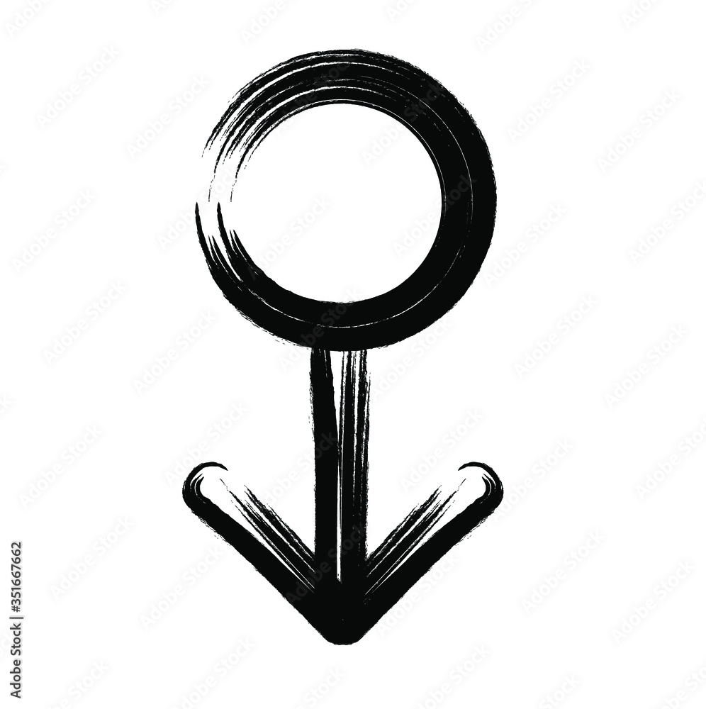 Symbol of a man. Male gender symbol isolated on a white background ...
