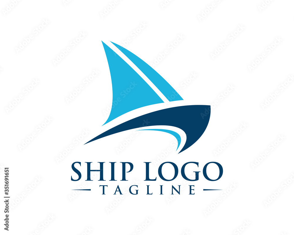 ship logo vector illustration Stock Vector | Adobe Stock