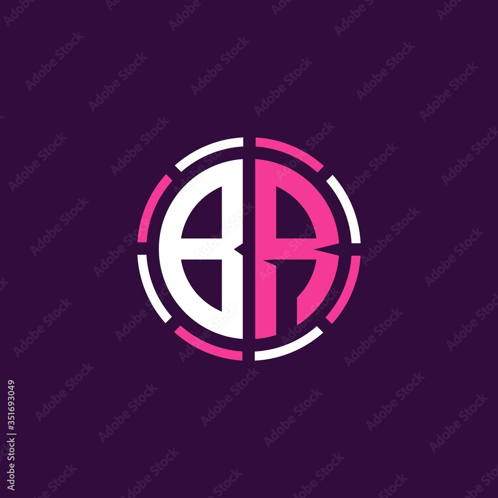 BR initials circle logo designs modern templates. Stock Vector | Adobe ...