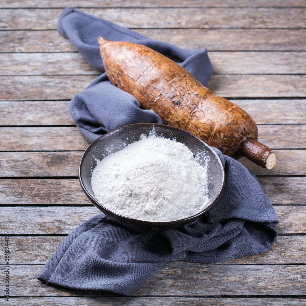 Yucca, yuca, cassava, manioca, mandioca flour Stock Photo | Adobe Stock