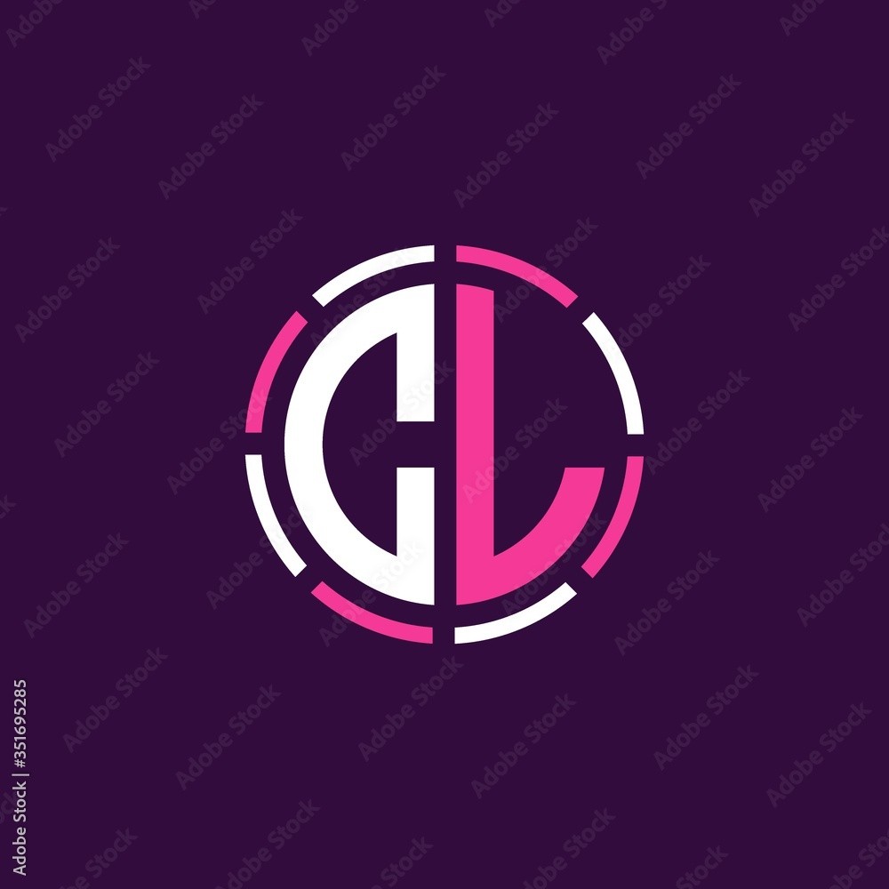 CL initials circle logo designs modern templates Stock Vector | Adobe Stock