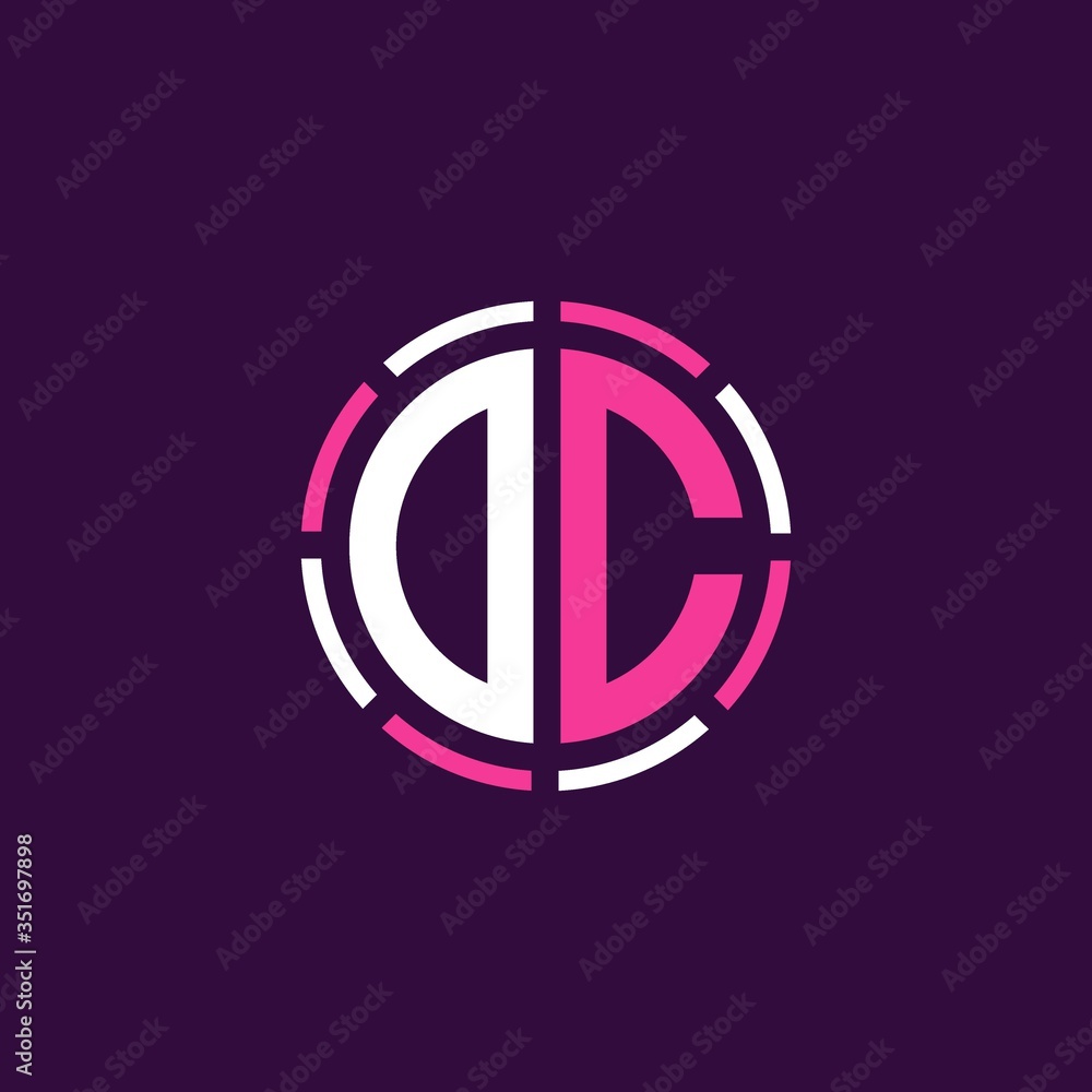 DC initials circle logo designs modern templates. Stock Vector | Adobe ...