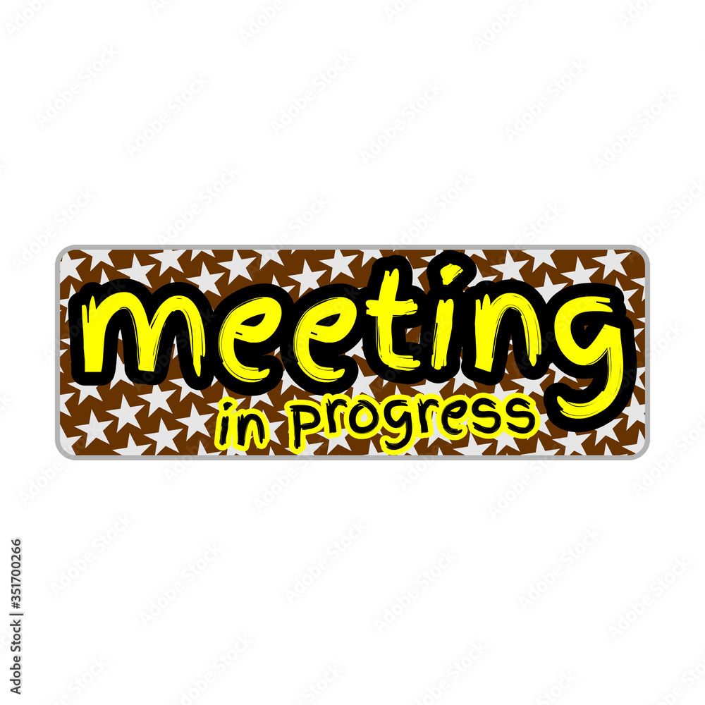 meeting in progress. Vector illustration on a white background. Stock ...