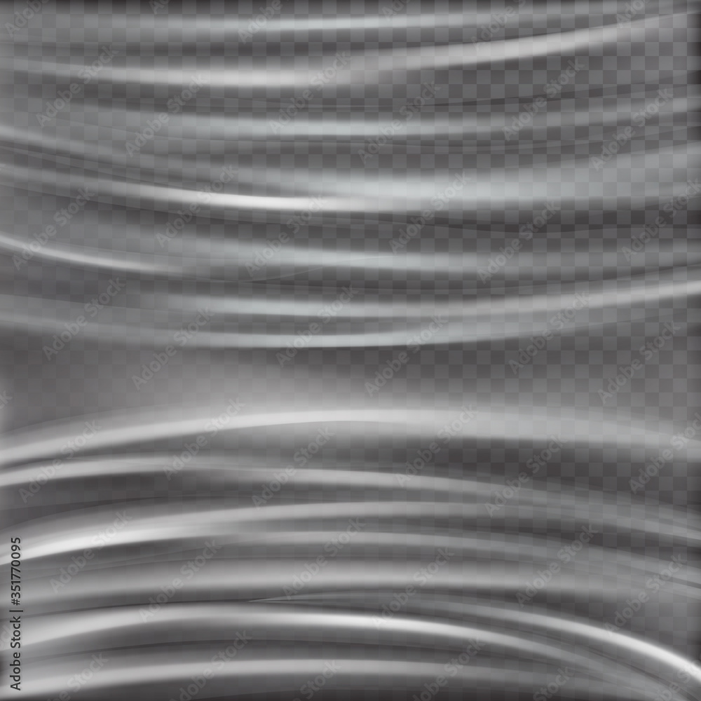 Vector unevenly stretched white transparent plastic film in the style ...