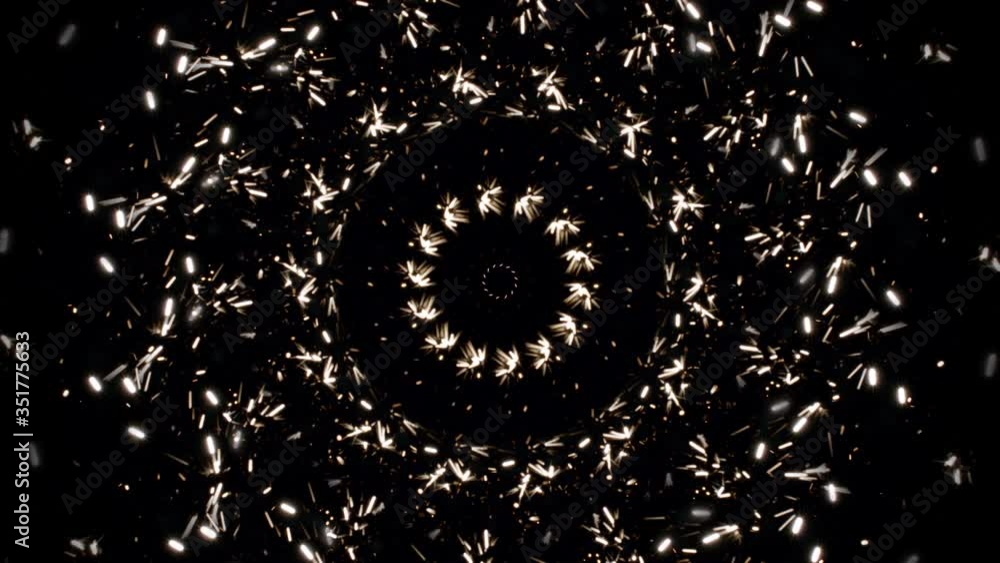 4K Abstract motion background shining particles stars magic dust and ...