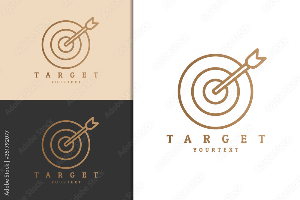 target logo design. gradient color Stock Vector | Adobe Stock