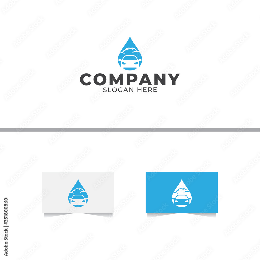 Water Drop Car Logo Design Vector Template Stock Vector | Adobe Stock