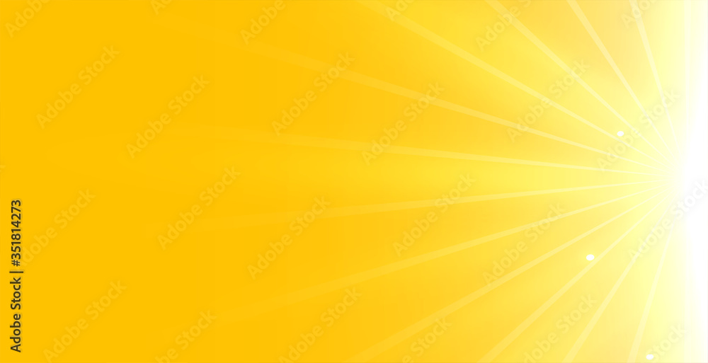 bright yellow background with glowing rays light Stock Vector | Adobe Stock