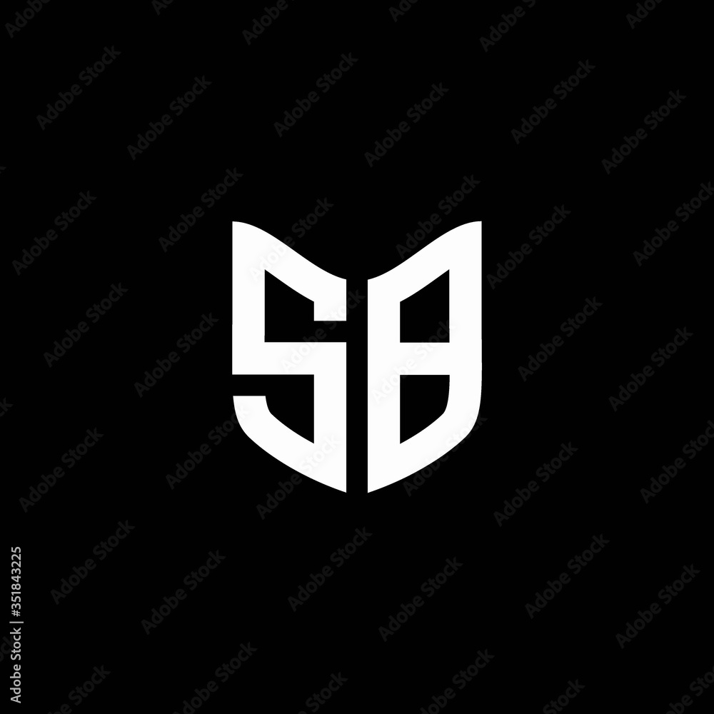 sb logo monogram with shield shape design template Stock Vector | Adobe ...