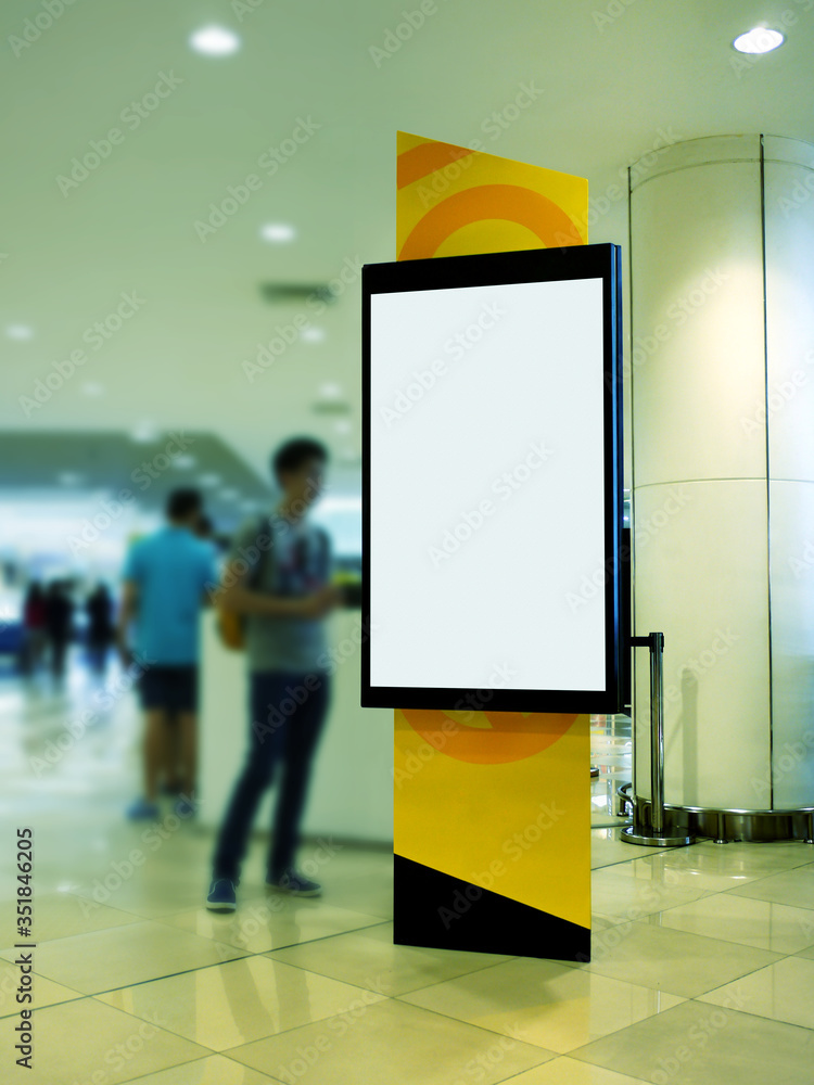 Indoor vertical advertisement, information signage with space for ...