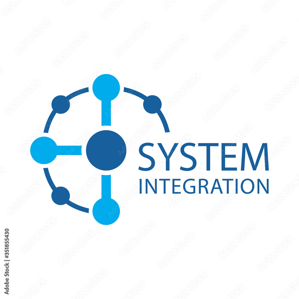 Vector logo of a system integration company Stock Vector | Adobe Stock