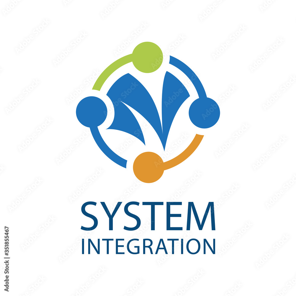 Vector logo of a system integration company Stock Vector | Adobe Stock