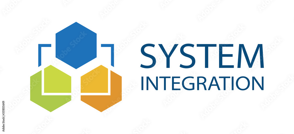 Vector logo of a system integration company Stock Vector | Adobe Stock