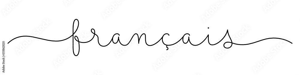 Calligraphie vecteur noir FRANCAIS Stock Vector | Adobe Stock