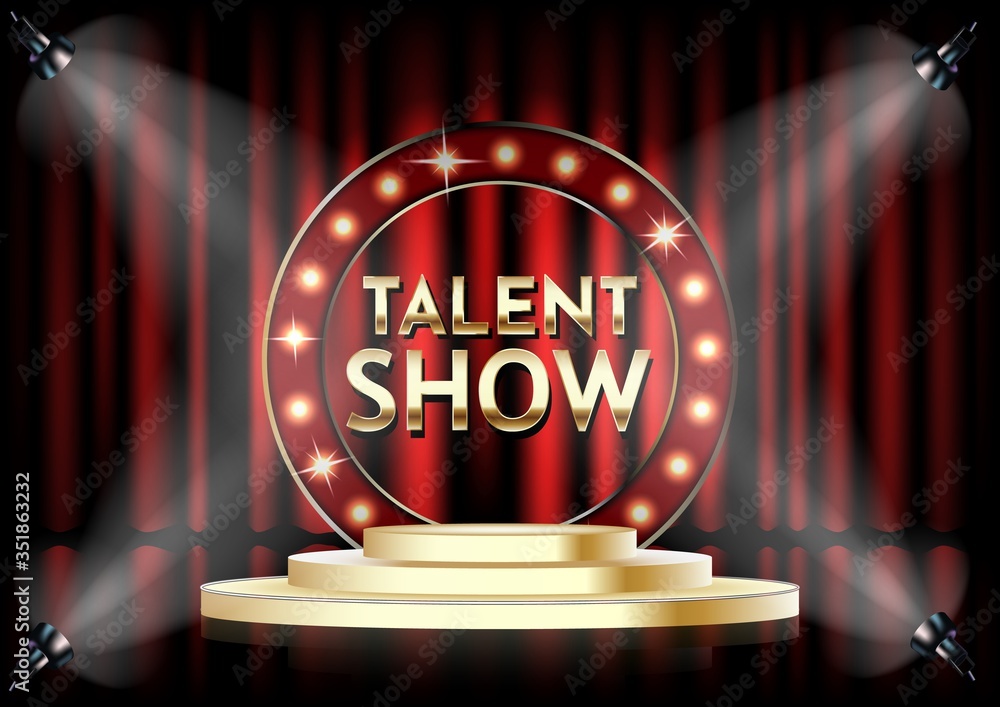 Talent show vector poster template. Stock Vector | Adobe Stock