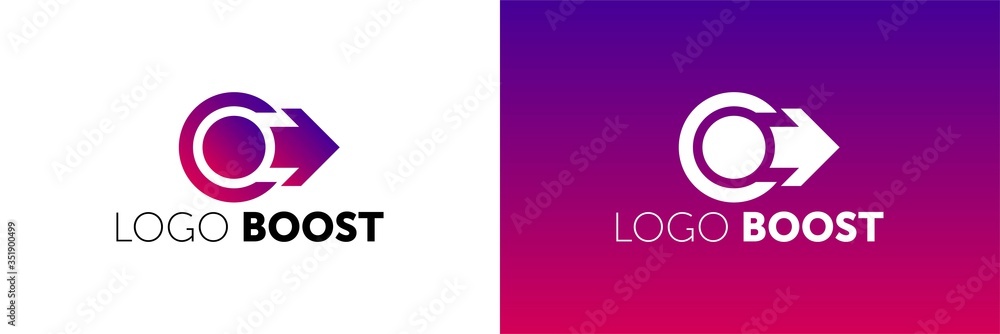 Logo Boost Template Design Vector. boost logotype. vector de Stock ...