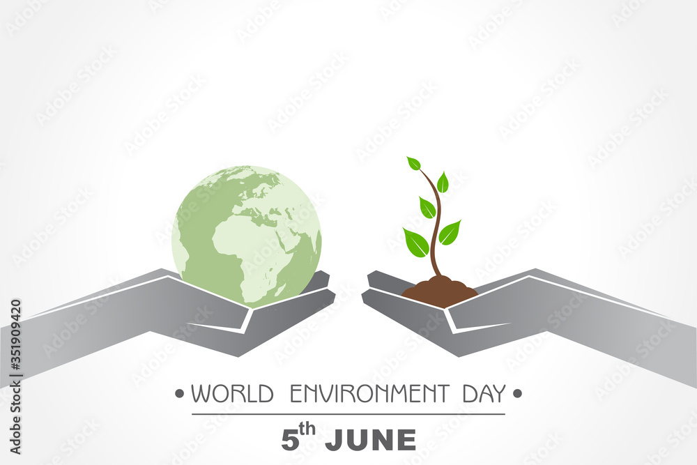 Vetor de World Environment day concept logo design - 5th June World ...