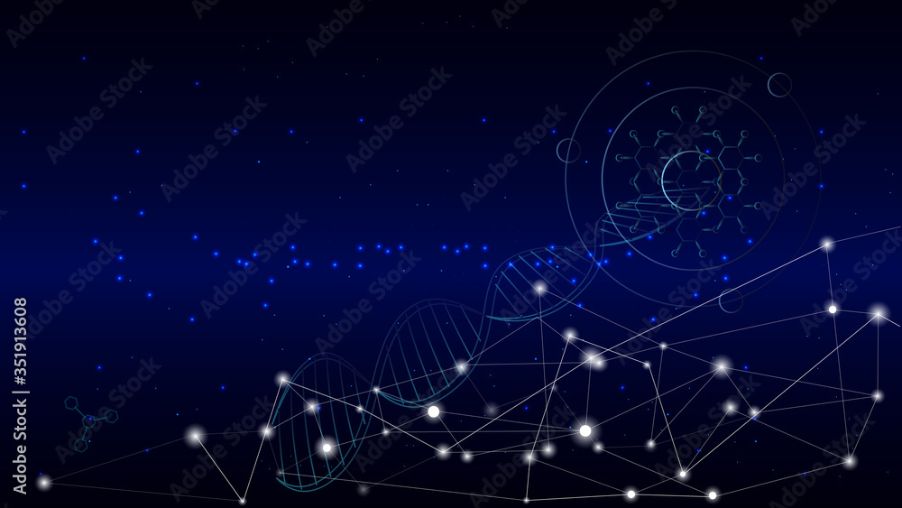 DNA molecules for Hi-tec interface, abstract communication technology ...