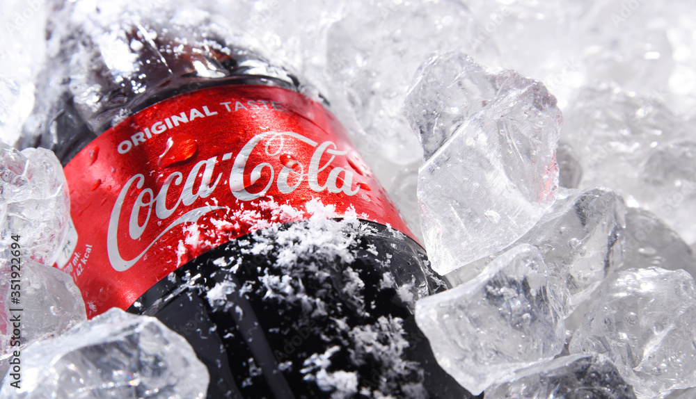 Bottle of Coca-Cola in crushed ice Stock Photo | Adobe Stock
