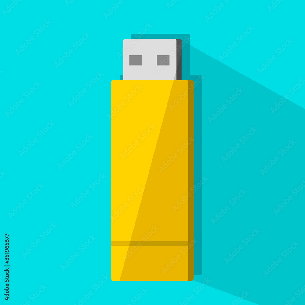 Ilustración de un pendrive, moderno y minmalista. Stock Illustration ...