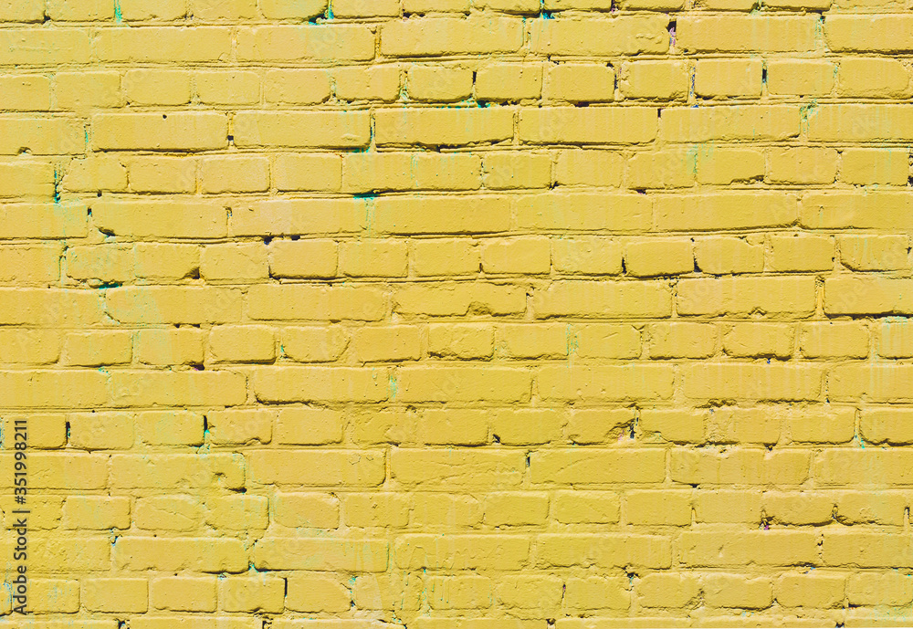 yellow brick wall texture background Stock Photo | Adobe Stock