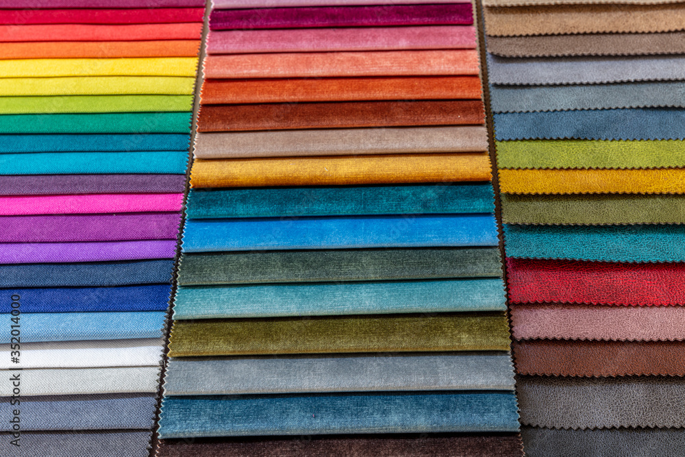 fabric sampler. Textile samples color chart. Background pantone color ...