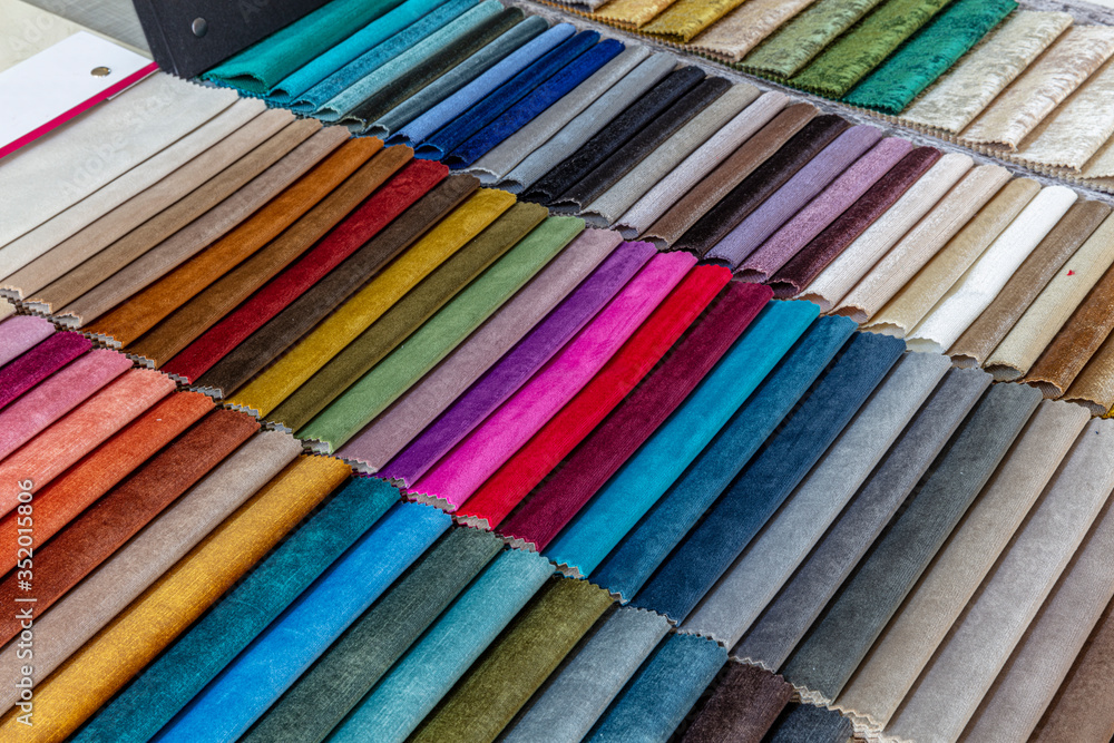 fabric sampler. Textile samples color chart. Background pantone color ...