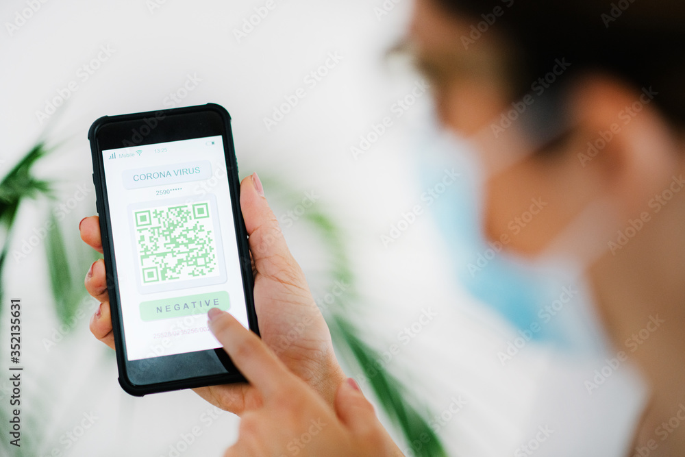 Corona Virus App with QR Code, used to Confirm Individual Health Status ...